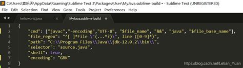 用sublime Text3编写java程序sublime编写java Csdn博客