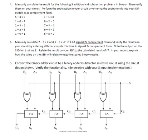 Solved ELT Adder Subtractor Lab Use The Full Adder Chegg Com