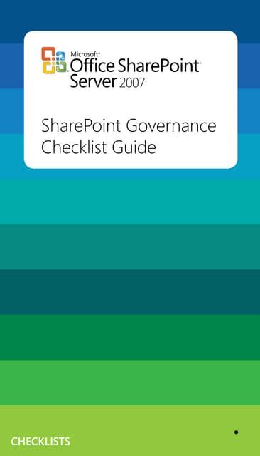 Sharepoint Governance Pdf Operating Systems Computer Software And Applications