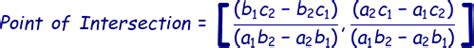 Point Of Intersection Calculator Calculator Swiftutors Com