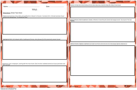 CV 3 Storyboard By Sv Examples