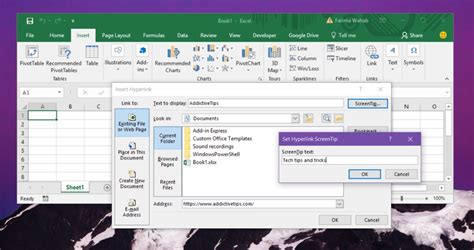 How To Set Custom Hyperlink Tool Tip Text In Ms Excel