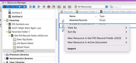 Can I Save Vectorscripts That I Create In A Single File To The Resource Manager