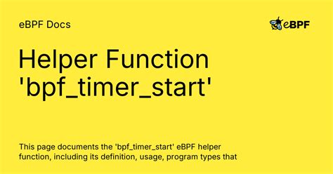 Helper Function Bpf Timer Start EBPF Docs Helper Function Bpf Timer Start EBPF Docs