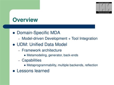 Ppt Udm An Infrastructure For Implementing Domain Specific Modeling Languages Powerpoint