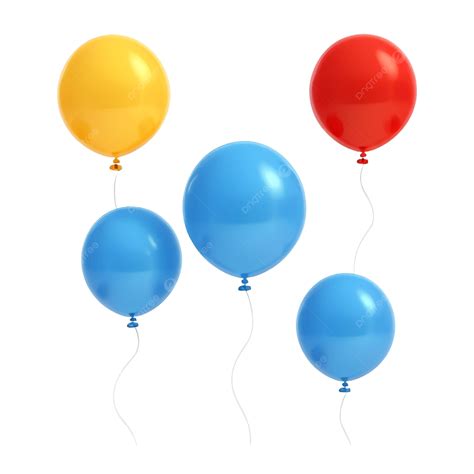 빨간색 노란색 파란색 풍선 풍선 화려한 생일 Png 일러스트 및 이미지 에 대한 무료 다운로드 Pngtree