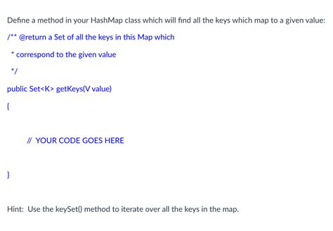 Solved Define A Method In Your Hashmap Class Which Will Find