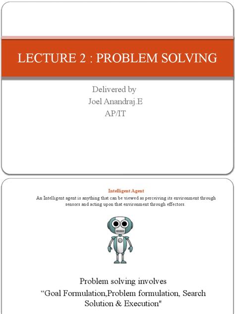 Lecture 2 Problem Solving Delivered By Joel Anandraje Apit Pdf