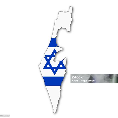 그림자 3d 그림을 제거하는 클리핑 경로와 흰색 배경에 이스라엘지도 0명에 대한 스톡 벡터 아트 및 기타 이미지 0명 3차원 형태 개념 Istock