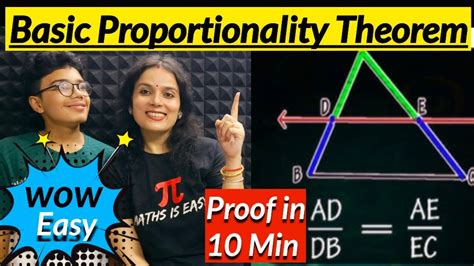 BPT Theorem Class 10 Thales Theorem Easy Proof Of BPT Basic Proportionality Theorem