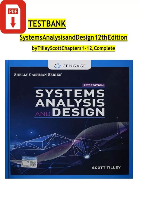 test bank for systems analysis and design 12th shelly cashman gary b shelly and harry j