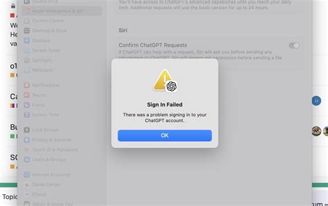 Sign In Failed With Macos Sequoia 152 Chatgpt Extension In System Settings Bugs Openai