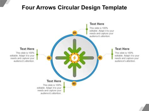 Four Arrows Circular Design Template Ppt Powerpoint Presentation File Clipart Pdf