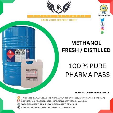 Distilled Methanol Mixed Solvent 200 Litres Drum 99 At ₹ 25 Kg In Indore
