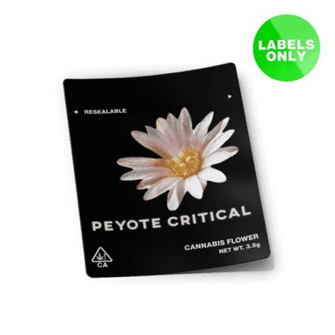 peyote critical mylar bag labels stickers and labels strain labels