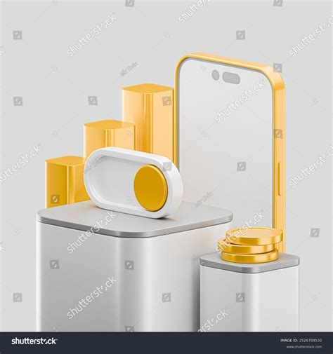 Toggle Switch Button Statistic Chart Coins Stock Illustration 2526709533 Shutterstock