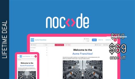 Nocode Lifetime Deal For 69