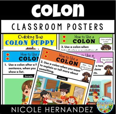 Punctuation Posters Colon Classroom Posters Tpt Punctuation Posters Colon Classroom Posters Tpt