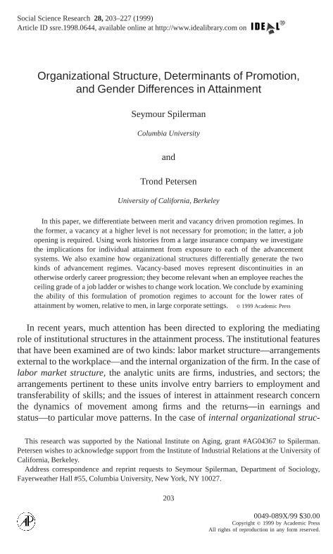 Pdf Organizational Structure Determinants Of Promotion And Dokumen Tips