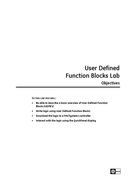 Gfs 384 M05 User Defined Function Blocks Pdf Parameter Computer