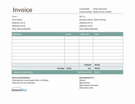 Tax Excel Template