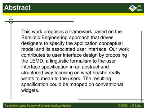 Ppt A Semiotic Based Framework To User Interface Design Powerpoint