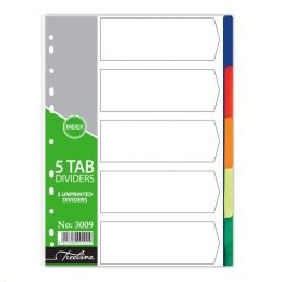 Treeline Index Divider A4 1 31 PVC Assorted Colours