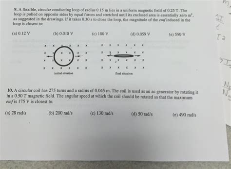 solved a flexible circular conducting loop of radius 0 15