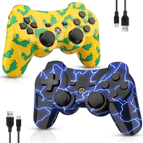 Oubang 2 Pack Remote For Ps3 Controller Wireless Controller Compatible