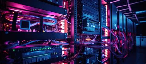 Premium Photo Cuttingedge Operation Data Center And Network Devices Achieve Peak Performance