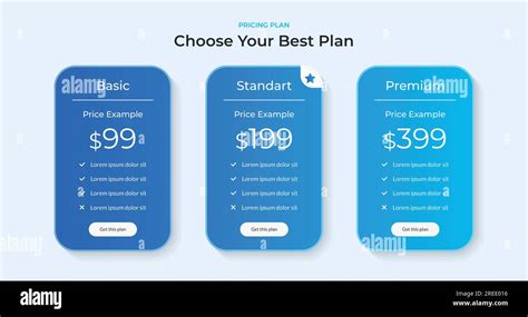 Pricing Plans Infographic Presentation Slide Template Stock Vector Image And Art Alamy