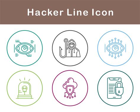 Hacker Vector Icon Set 21506401 Vector Art At Vecteezy