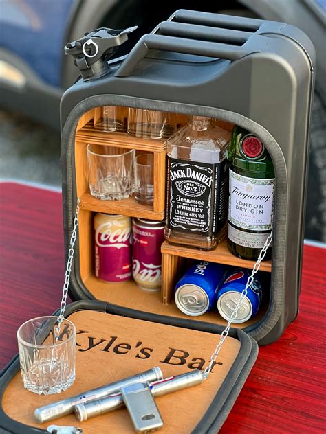 Customizable Liquor And Beverage Jerry Can Mini Bar Jerrycanminibar