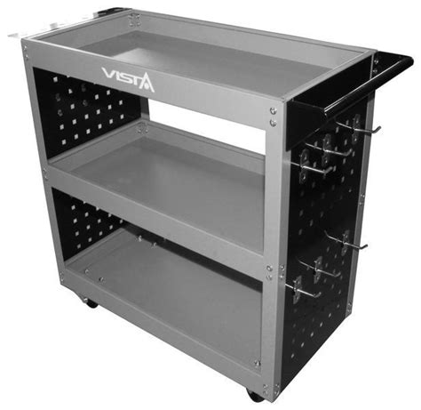 Мобилна количка с 3 рафта и поставка за отвертки и панел за куки гр София 7 ми 11 ти километър