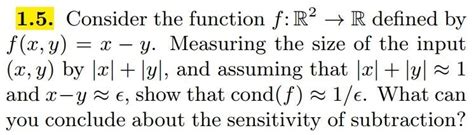 solved 1 5 consider the function f r2→r defined by