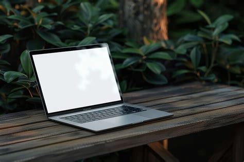 Blank Laptop Mock Up Premium AI Generated Image