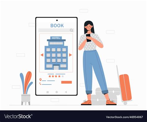 Hotel Reservation Concept Royalty Free Vector Image