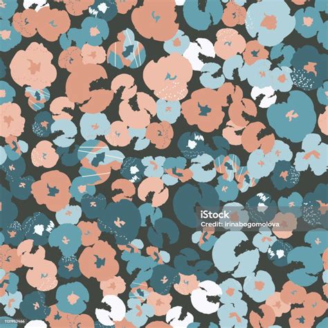 추상 회화 보편적인 자유형 꽃 원활한 패턴입니다 배경 카드 배너 포스터 표지 초대장 패브릭 헤더 또는 브로셔 용 그래픽 디자인 0명에 대한 스톡 벡터 아트 및 기타 이미지