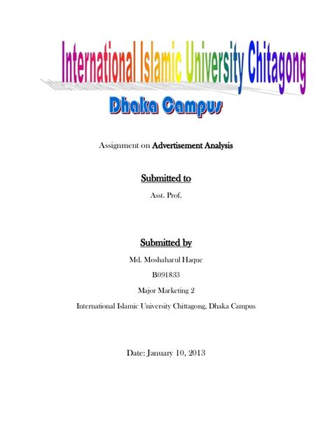 Print Advertisement Analysis Assignment By Shaon From Iiuc