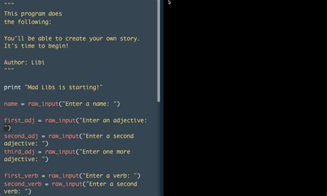 Project Mad Libs Python Life Of The Homeschooler