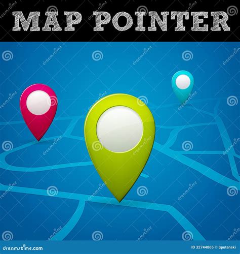 Vector Map Pointer Stock Vector Illustration Of Blue 32744865