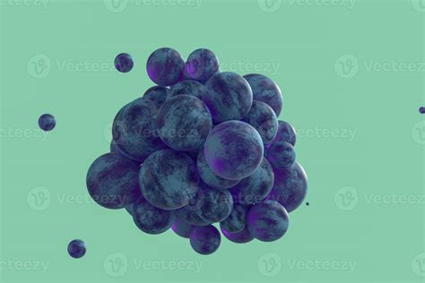 spheres with the textured surface random distributed 3d rendering