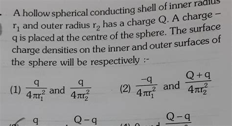 [answered] A Hollow Spherical Conducting Shell Of Inner Radi R And Kunduz