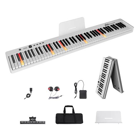 88 Key Digital Piano With Lighted Keys Folding Piano Keyboard Full
