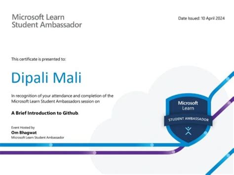 Dipali Mali On Linkedin Microsoftlearn Github Techskills Continuouslearning Datascience Mlsa