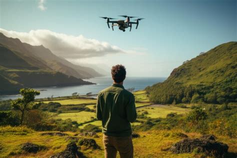 Premium Ai Image Drone Pilot Launching Their Drone Generative Ai