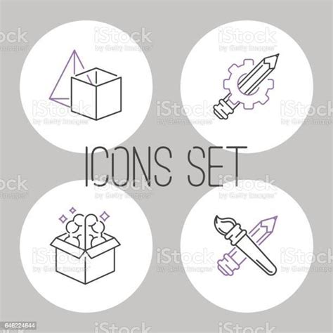 아트 아이콘 벡터 일러스트 레이 션 디자인 선형 기호 예술적 그림 창의력 단추 그래픽 컬렉션 얇은 기호 아이콘 라인 플랫 격리 설정 Theatrical Performance