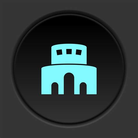 Premium Vector Dark Button Icon Sports Arena Button Banner Round Badge Interface For