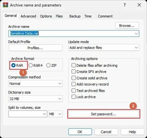 How To Password Protect A RAR File