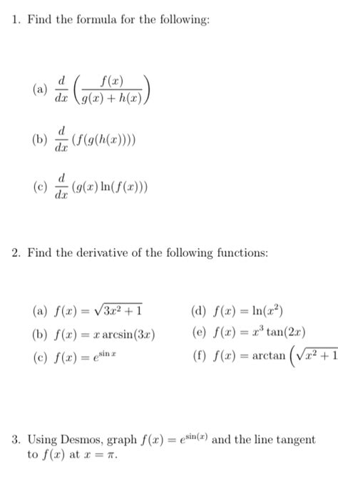 Solved Find The Formula For The Chegg Com